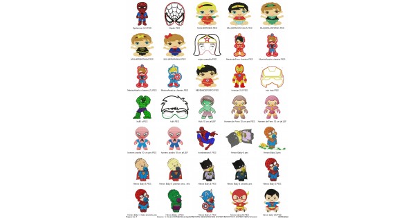 117 Super Hero Embroidery Design
